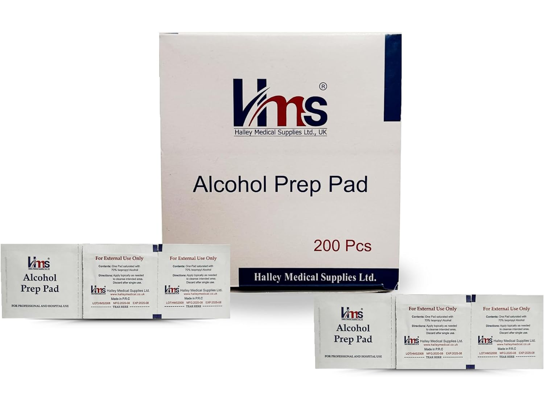 Alcohol Prep Pad, Sterile Wipes (Pack of 200) – iHealthcare
